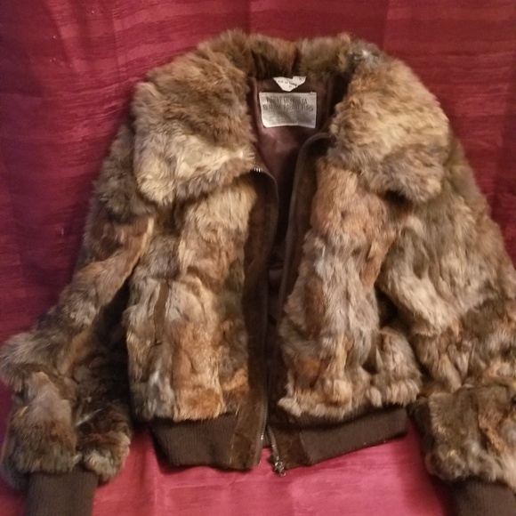 Jackets & Coats | Vintage Genuine Rabbit Fur Bomber | Poshmark